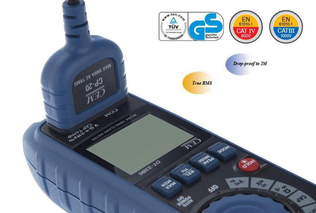 خرید آمپرمتر AC/DC 1000A با کلمپ CP20 مدل CEM DT-3386 - فروشگاه اینترنتی سیانکو